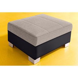 DOMO collection Hocker &raquo;TURAH 85x61x40 cm, mit moderner Steppung&laquo; passend zur Serie braun Microfaser PRIMABELLE (100% Polyester);Struktur ( 85% 