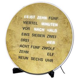 AMS Unisex AMS Tischuhr Quarzuhr, Wohnzimmer, Esszimmer gold Einheitsgr&ouml;&szlig;e