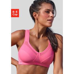 H.I.S. Sport-BH ohne B&uuml;gel aus schnell trocknendem COOLMAX -Material pink 100, Cup C Sport-BH