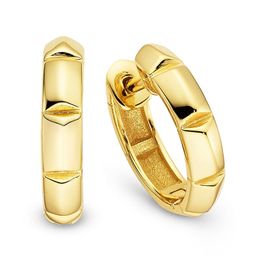 Bruno Banani Damen Paar Creolen &raquo;Schmuck Geschenk Klappcreole Silber gelbgoldfarben vergoldet&laquo; gold 13mm, Silber 925 (Sterlingsilber)