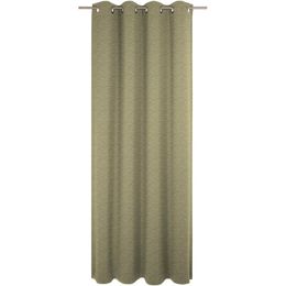 WIRTH Vorhang &raquo;Trondheim B&laquo; &Ouml;sen 1 Stk. tlg. gelb Chenille, Polyacryl 195cm, &Ouml;sen, 132cm