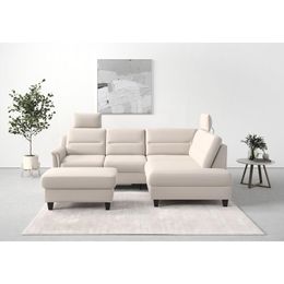 Sit & More sit&more Ecksofa &raquo;Far&ouml; L-Form&laquo; inklusive Federkern, wahlweise mit Schlaffunktion und Bettkasten grau B/H/T: 251cm x 90cm x 187cm, Luxus-Microfaser 