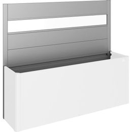 BioHort Sichtschutzelement f&uuml;r Hochbeet DaVinci grau Stahlblech H/L: 91cm x 2,01m