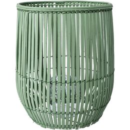Creativ home Windlicht &raquo;Kerzenhalter Bambus&laquo; H&ouml;he ca. 30 cm gr&uuml;n Bambus, Glas B/H/T: 30cm