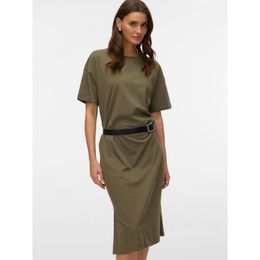 V&eacute;ro Moda Vero Moda Damen Shirtkleid &raquo;VMMOLLY SS OVERSIZE CALF DRESS NOOS&laquo; Baumwolle, regular fit gr&uuml;n XS, N-Gr