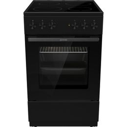 Gorenje Elektro-Standherd &raquo;GEC5A20BG&laquo; mit 1-fach-Teleskopauszug Aqua Clean 1 Stk. tlg. Black Design schwarz