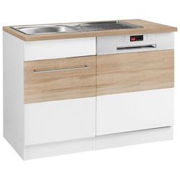KOCHSTATION Sp&uuml;lenschrank &raquo;KS-Trient&laquo; 110 cm breit, inkl. T&uuml;r/Socke f&uuml;r Einbaugeschirrsp&uuml;ler wei&szlig; wei&szlig;, B/H/T: 110cm x 85cm x 60cm, T&uuml;ren: 1 Stk.