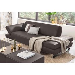 W.Schillig 2-Sitzer &raquo;taboo Designsofa mit hohem Sitzkomfort, Breite 202cm, Sitztiefe 59cm&laquo; mit Normaltiefe, inklusive Armlehnenverstellung braun 