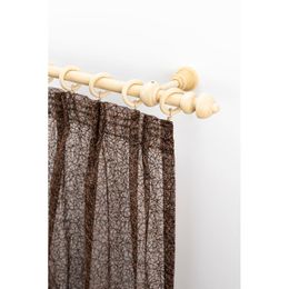 Garesa Gardinenstange &raquo;STANDARD&laquo; &Oslash; 20 mm 1 l&auml;ufig-l&auml;ufig Wunschma&szlig;l&auml;nge Vorhanggarnitur, reine Holzgarnitur, verl&auml;ngerbar, mit Ringe beige 