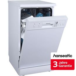 Hanseatic Standgeschirrsp&uuml;ler &raquo;HG4585E97636W&laquo; 9 Ma&szlig;gedecke inkl. 3 Jahre Herstellergarantie wei&szlig; Innenraum aus Edelstahl f&uuml;r langlebige Nutzung und einfache 