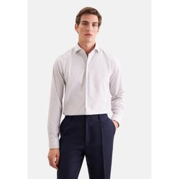 Seidensticker Herren Businesshemd "Schwarze Rose", wei&szlig;, Gr. 47, gestreift, 100% Baumwolle, Hemden, Regular 1/1 Kentkragen Gestreift