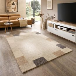 Theko Wollteppich &raquo;Origin Loop 7&laquo; rechteckig 10 mm H&ouml;he handgetuftet, reine Schurwolle, Unifarben, mit Bord&uuml;re Schurwolle B : 200cm 1 Stk., 10mm, L: 