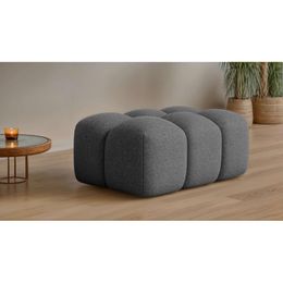 OTTO home Polsterhocker &raquo;KALLIE Sitzhocker, Bubble-Optik, Ma&szlig;e B/T/H: 90/60/44 cm&laquo; moderne Steppung, hoher Sitzkomfort und modernes Design grau 100% 