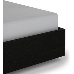 Spannbettlaken &raquo;Elementi&laquo; Laken aus 100% Baumwolle, hochwertiges Mako-Satin, Betttuch ab 90x200 grau Mako-Satin, Obermaterial: 100% Baumwolle B/L: 