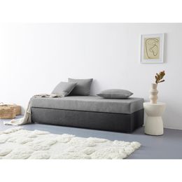 Maintal Polsterliege &raquo;Diana&laquo; grau Liegeh&ouml;he 38cm, Liegefl&auml;che B/L: 83cm x 203cm, kein H&auml;rtegrad, Federkern-Festpolster