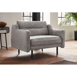 OTTO home Sessel &raquo;Nordfyn&laquo; edles Design in 3 Bezugsqualit&auml;ten grau Struktur weich (100% Polyester);Luxus-Microfaser Lederoptik (100% Polyester);100% 