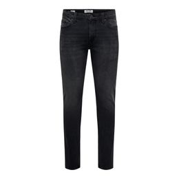 Only & Sons ONLY & SONS Herren Slim-fit-Jeans "ONSLOOM SLIM LBD 8263 AZG DNM NOOS", schwarz, Gr. 31, Denim/Jeans, Obermaterial: 50% Baumwolle, 30% Polyester, 18%