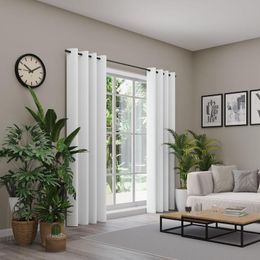 Neutex for you! Verdunkelungsvorhang &raquo;INSULA&laquo; &Ouml;sen 1 Stk. tlg. Uni-Dimout f&uuml;r starke Verdunklung, nach Ma&szlig; wei&szlig; Polyester 250cm, &Ouml;sen, 140cm