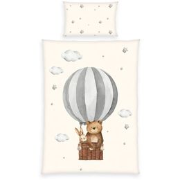 Baby Best Babybettw&auml;sche &raquo;babybest Ballonfahrt&laquo; 2 Stk. Wendebettw&auml;sche bunt Renforc&eacute;, Obermaterial: 100% Baumwolle B/L: 100cm x 135cm, Renforc&eacute;, B/L: 40cm x 