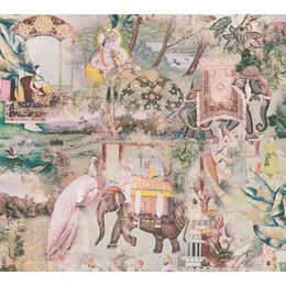 A.S. Cr&eacute;ation Vliestapete &raquo;Dream Flowery&laquo; Ethnomuster abstrakt minimalistisch glatt Vintage Tapete Orientalisch Tapeten Wohnzimmer Schlafzimmer K&uuml;che Flur beige 