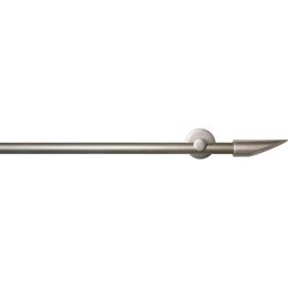 Garesa Gardinenstange &raquo;SEFRA&laquo; &Oslash; 16 mm 1 l&auml;ufig-l&auml;ufig Wunschma&szlig;l&auml;nge Vorhanggarnitur,Innenlaufgarnitur, verl&auml;ngerbar, Endknopf Keil grau Aluminium B/L