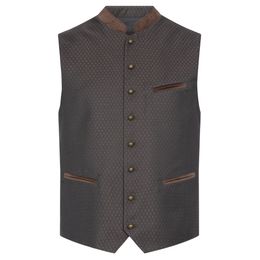 N&uuml;bler N&Uuml;BLER Herren Trachtenweste "Trachtengilet Karl", braun, Gr. 48, Obermaterial: 70% Polyester PES. 30% Viskose CV., Westen