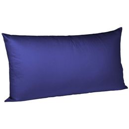 Fleuresse Kissenbezug &raquo;Colours Mako Satin, 100% Baumwolle, mit Rei&szlig;verschluss&laquo; Mako Satin, gl&auml;nzend, glatt, Premium Qualit&auml;t blau Mako-Satin, Mako-