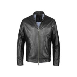 Bugatti Herren Lederjacke "BUBORMIO", schwarz, Gr. 54, uni, Obermaterial: 100% Lammleder LEL. Futter: 50% Baumwolle CO. 50% Polyester PES. 50%