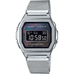 CASIO VINTAGE Damen CASIO VINTAGE Chronograph Quarzuhr, Armbanduhr, Damen, Herren, digital, retro, Stoppfunktion silber Einheitsgr&ouml;&szlig;e