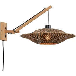 GOOD&MOJO Wandleuchte &raquo;Bali&laquo; E27 beige &Oslash; 44cm H: 43cm