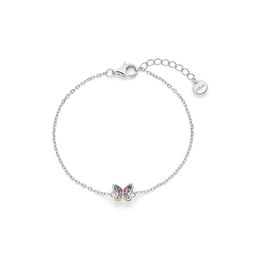 s.Oliver Damen s.Oliver Armband &raquo;Butterfly, Schmetterling-Design&laquo; mit Zirkonia (synth.) 13,6cm, Silber 925 (Sterlingsilber)