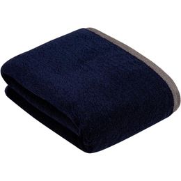 Bugatti Badetuch &raquo;Prato&laquo; Uni Farben, mit melierter Optik im Saum blau Walkfrottier, Obermaterial: 100% Baumwolle B/L: 100cmx150cm, 1 Stk., 