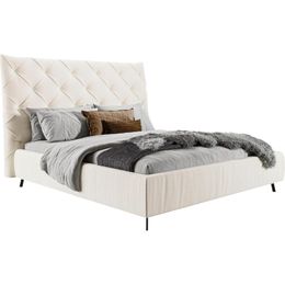 Home Affaire Polsterbett &raquo;Maxime, in 4 Breiten bis 200cm, auch in Leder&laquo; Kopfteilh&ouml;he 143 cm, belastbar bis 280 kg, auch in &Uuml;berl&auml;nge 220cm beige 100%
