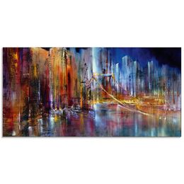 Artland Glasbild &raquo;Stadtansicht I&laquo; Amerika 1 Stk. tlg. in verschiedenen Gr&ouml;&szlig;en bunt B/H/T: 100cm x 50cm, Glasbild Amerika Querformat, 1 Stk.
