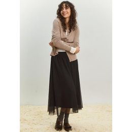 Saint Tropez Damen Strickjacke &raquo;A8661, MilaSZ R-Neck Cardigan&laquo; Viskosemischung, Classic fit braun XXL