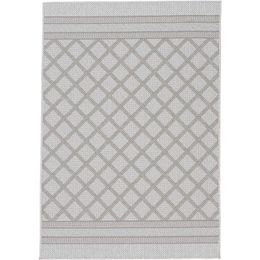 CarpetFine Teppich &raquo;Boho 104, auch als L&auml;ufer erh&auml;ltlich&laquo; rechteckig 4 mm H&ouml;he robustes Flachgewebe, Sisal Optik, UV-best&auml;ndig, In- und Outdoor beige 