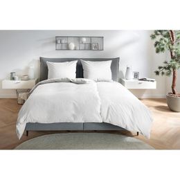Primera Bettw&auml;sche &raquo;Renforce Stonewashed&laquo; 3 Stk. jedes Teil ein Unikat, gewaschene Used Optik wei&szlig; Renforc&eacute;, Obermaterial: 100% Baumwolle B/L: 200cm x 200cm, 