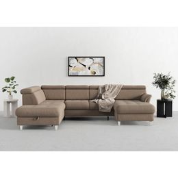 Sit & More sit&more Wohnlandschaft &raquo;Marano U-Form&laquo; inklusive Kopfteilverstellung, optional Schlaffunktion & Bettkasten grau 98% Polyester, 2% Polyamid B/H/T: 