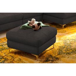 Home Affaire Polsterhocker &raquo;Basel&laquo; passend zur Basel-Serie grau Luxus-Mikrofaser Lederoptik: 100% Polyester;Struktur: 85% Polyester, 15% Viskose B/H/T