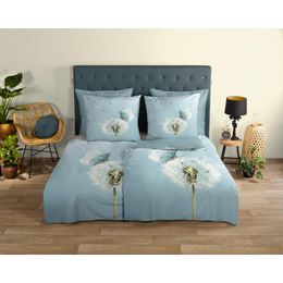 Good Morning Wendebettw&auml;sche &raquo;Papillon&laquo; 2 100% Baumwolle, Renforc&eacute;, Rei&szlig;verschluss, Wendeoptik, L&ouml;wenzahn blau Renforc&eacute;, Obermaterial: 100% Baumwolle 