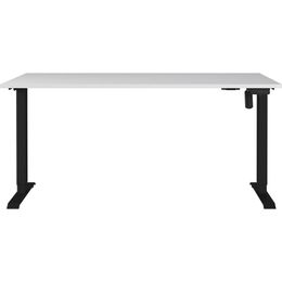 Germania Schreibtisch &raquo;Boras&laquo; Breite 120/140/160/180 cm, Metallgestell, elektrisch h&ouml;henverstellbar B/H/T: 180cm x 120cm x 80cm, Gestellfarbe schwarz