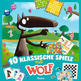AUZOU Spielesammlung &raquo;10 Klassische Spiele mit Wolf&laquo; bunt Einheitsgr&ouml;&szlig;e Spielesammlung