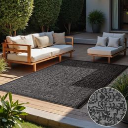 Hanse Home Outdoorteppich &raquo;Kona Wendeteppich&laquo; rechteckig 5 mm H&ouml;he In und Outdoor, Flachgewebe, wetterfest, pflegeleicht, robust schwarz Polypropylen 
