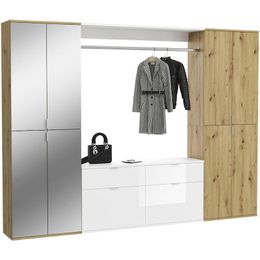 Home Affaire Garderoben-Set &raquo;TRONDHEIM, 5-teilig, Breite 243cm, individuell platzier- & erweiterbar&laquo; Set, bestehend aus: 2x Garderobenschrank breit & 