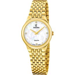 Festina Damen Quarzuhr &raquo;Grace&laquo; Armbanduhr, Damenuhr, Swiss Made, Edelstahlarmband, analog Einheitsgr&ouml;&szlig;e