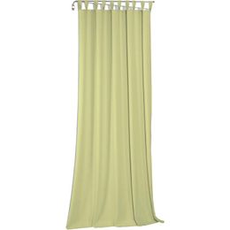 WIRTH Vorhang &raquo;Sunday&laquo; Schlaufen 1 Stk. tlg. nach Ma&szlig; gr&uuml;n Jacquard, Baumwolle, Polyester 255cm, Schlaufen, 142cm