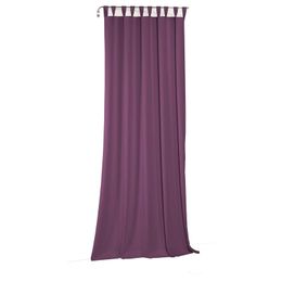 WIRTH Vorhang &raquo;Newbury&laquo; Schlaufen 1 Stk. tlg. nach Ma&szlig; lila Baumwolle, Polyester 285cm, Schlaufen, 130cm