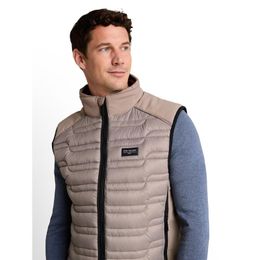 Tom Tailor Herren Tom Tailor Steppweste mit Stehkragen udn Rei&szlig;verschluss beige 3XL