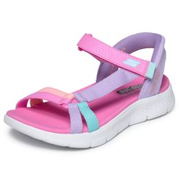 Skechers M&auml;dchen Sandale &raquo;GO WALK FLEX SANDAL&laquo; Sommerschuh mit Klettverschluss, Gr&ouml;&szlig;enschablone zum Download bunt 29