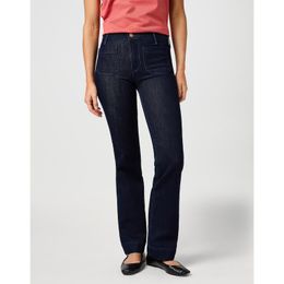 Wrangler Damen Bootcut-Jeans &raquo;Flare&laquo; im Retro-Design mit ausgestelltem Bein blau 33, L&auml;nge 34